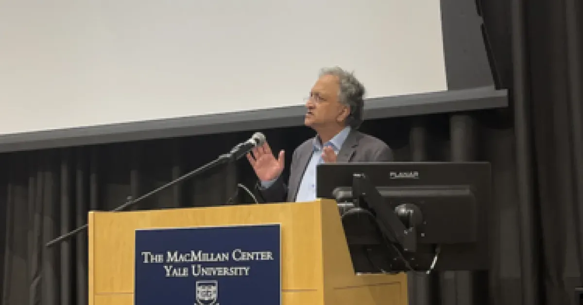 Ramachandra Guha Gives George Herbert Walker, Jr. Lecture Ramachandra Guha Gives George Herbert Walker, Jr. Lecture